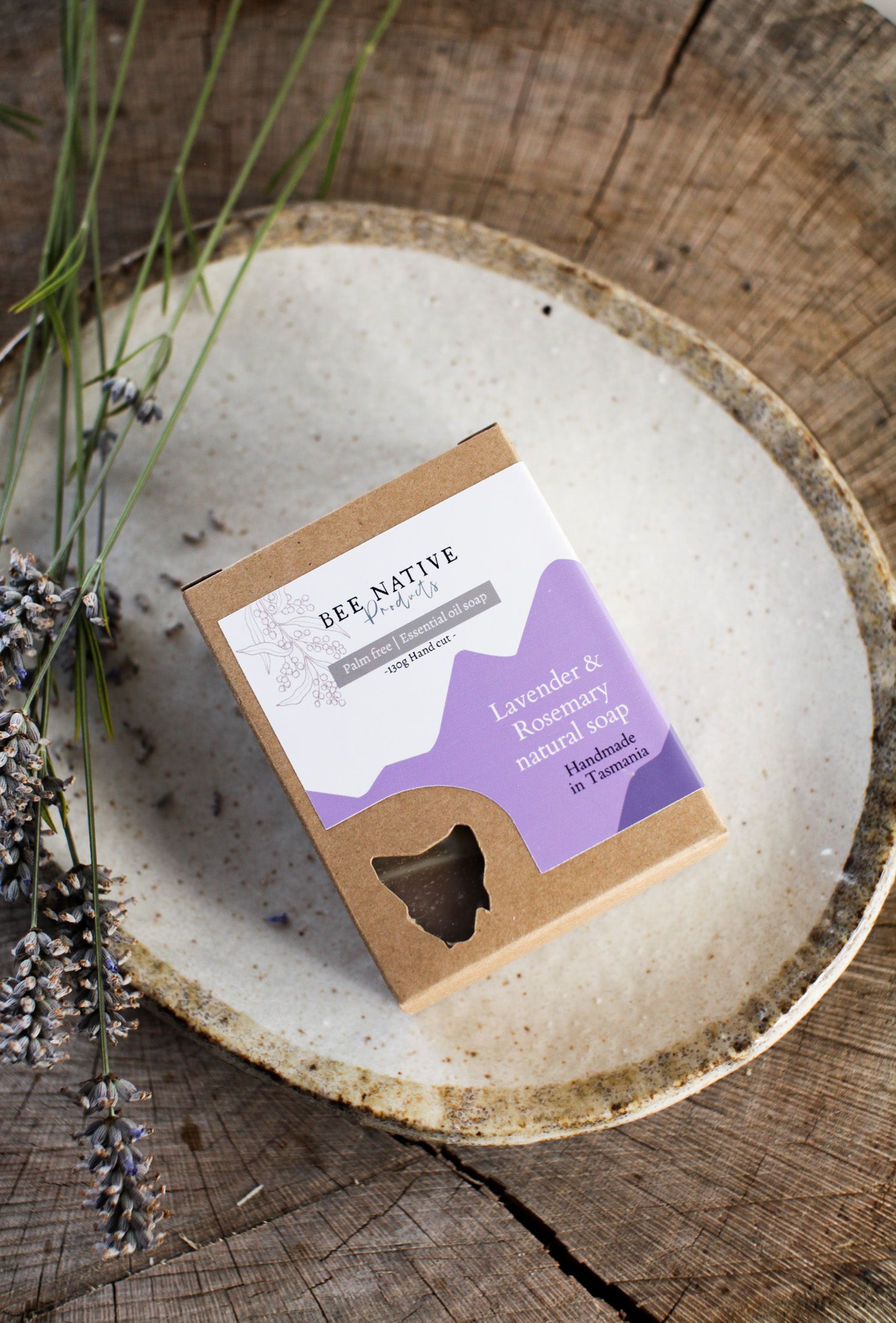 Lavender and Rosemary natural soap bar – Bee Native