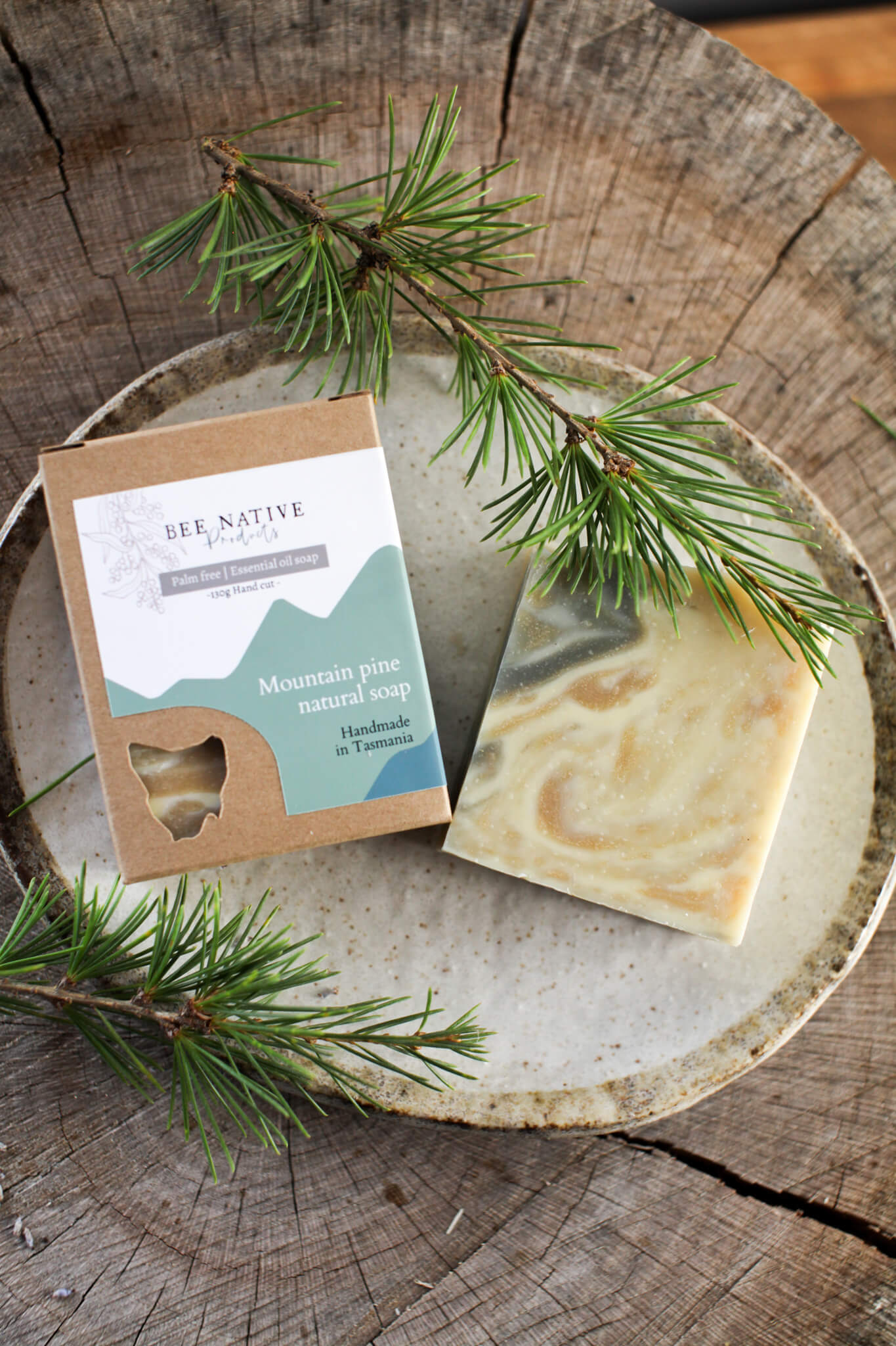 Natural pine handmade soap -| Bee Native